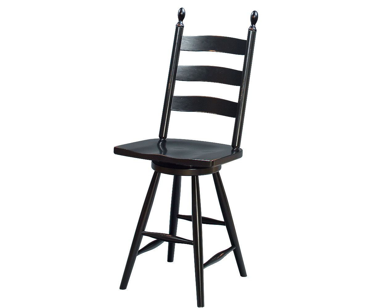 Shaker Ladder Back Swivel Bar Stool | Twin Brook Furniture