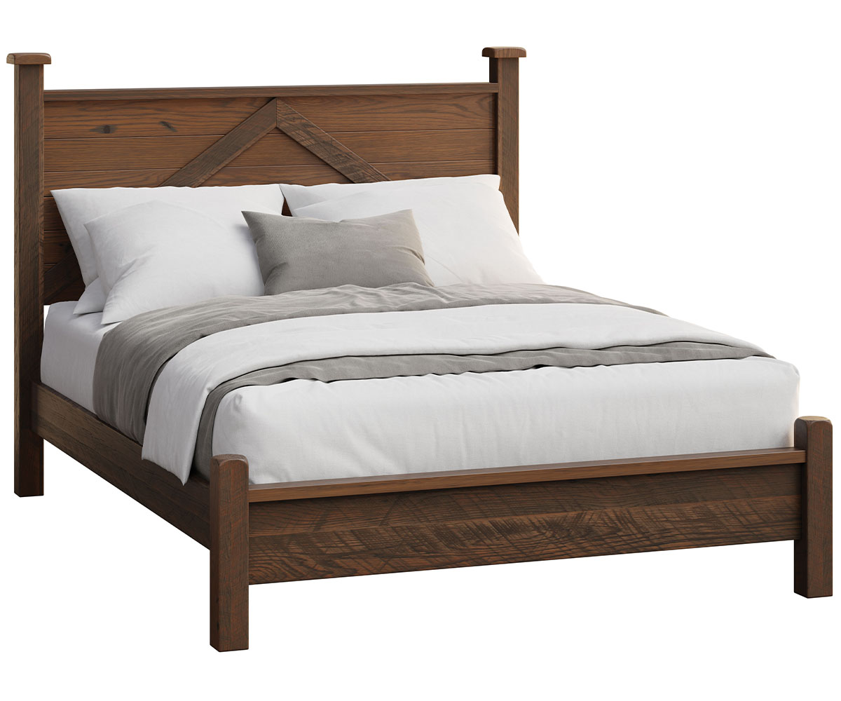 Reclaimed Post Mission Bed with Low Footboard | Twin Brook Furniture