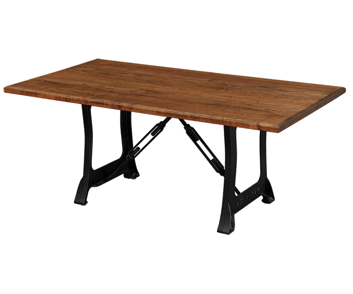 Cast Iron Base Table - Angled Turnbuckles | Twin Brook Furniture