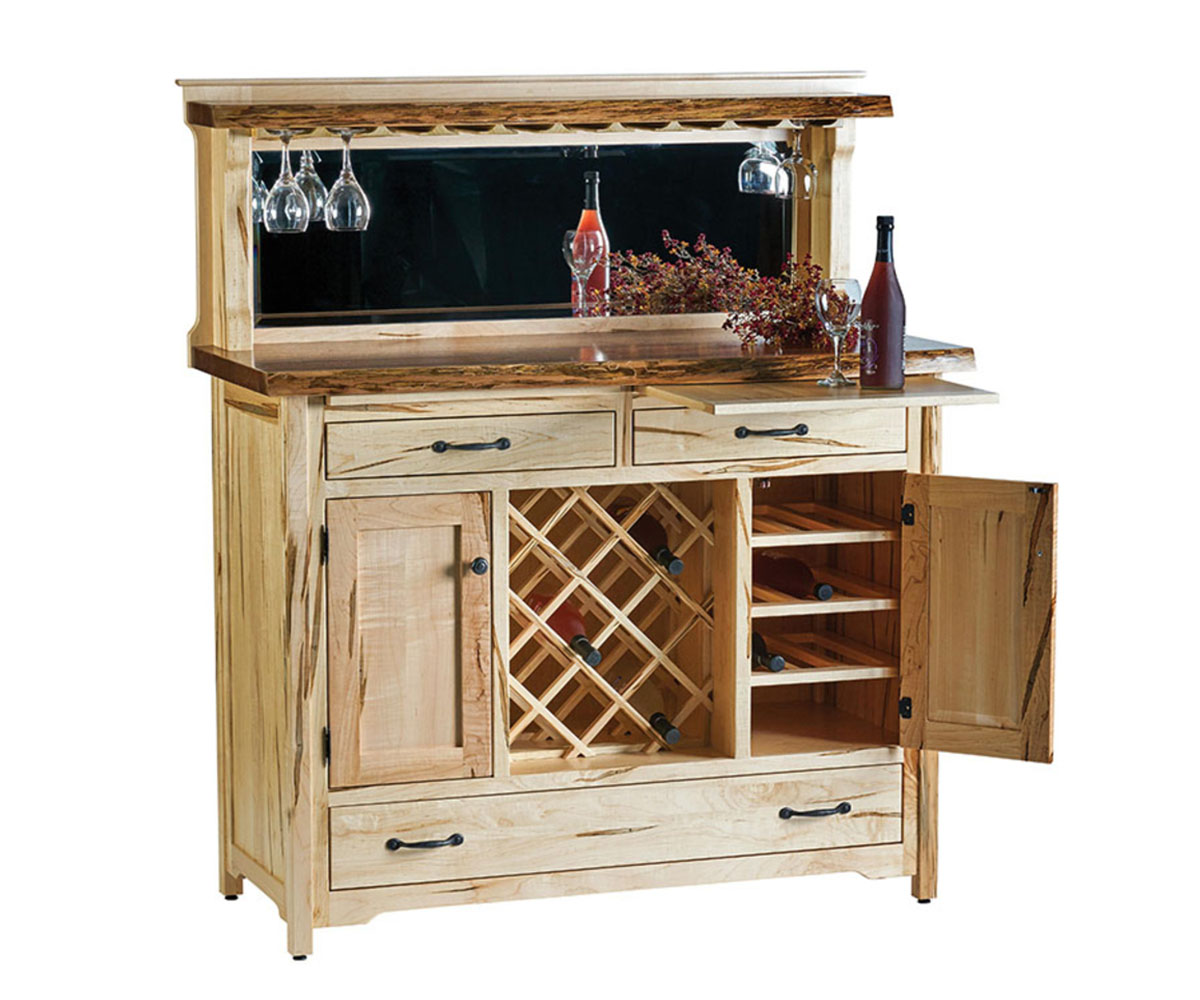 Boulder Wine Buffet with Live Edge Top | Twin Brook Furniture
